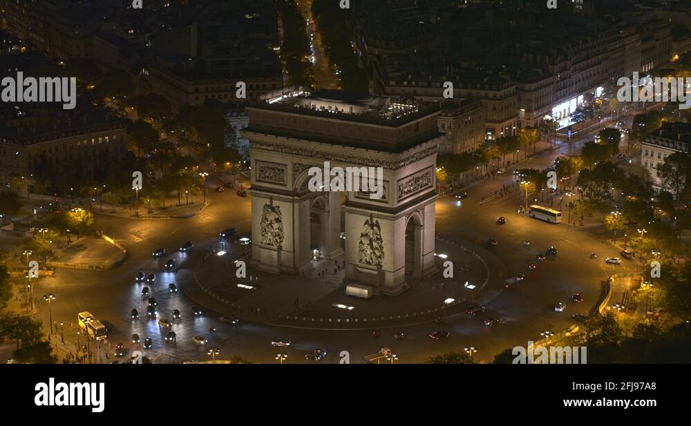 Arc de triomphe paris aerial view Stock Videos & Footage - HD and 4K ...