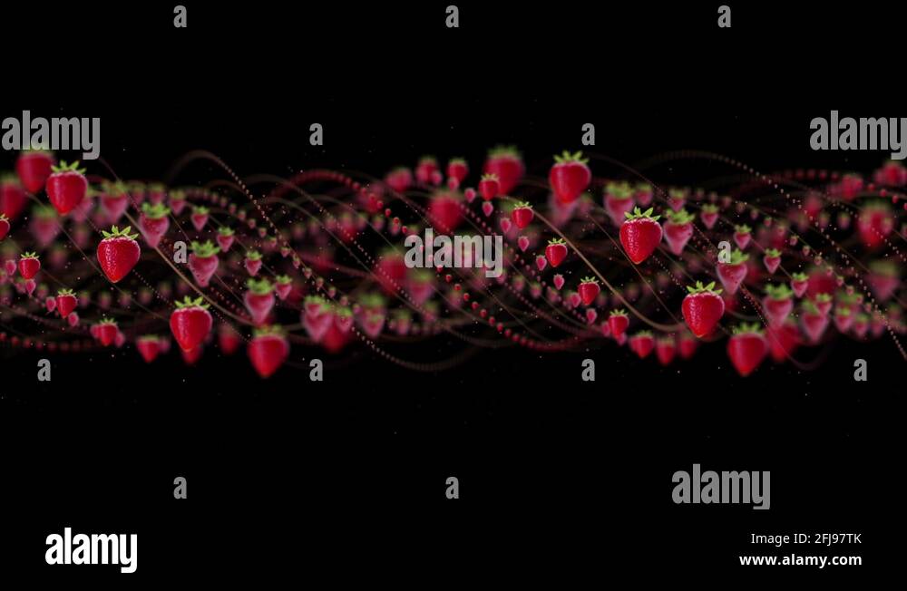 STRAWBERRIES Animation, Rendering, Background, Loop Stock Video Footage ...