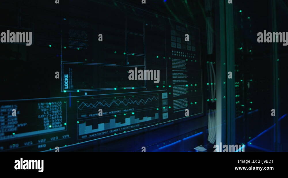 Computer login screen in a modern data center Stock Video Footage - Alamy