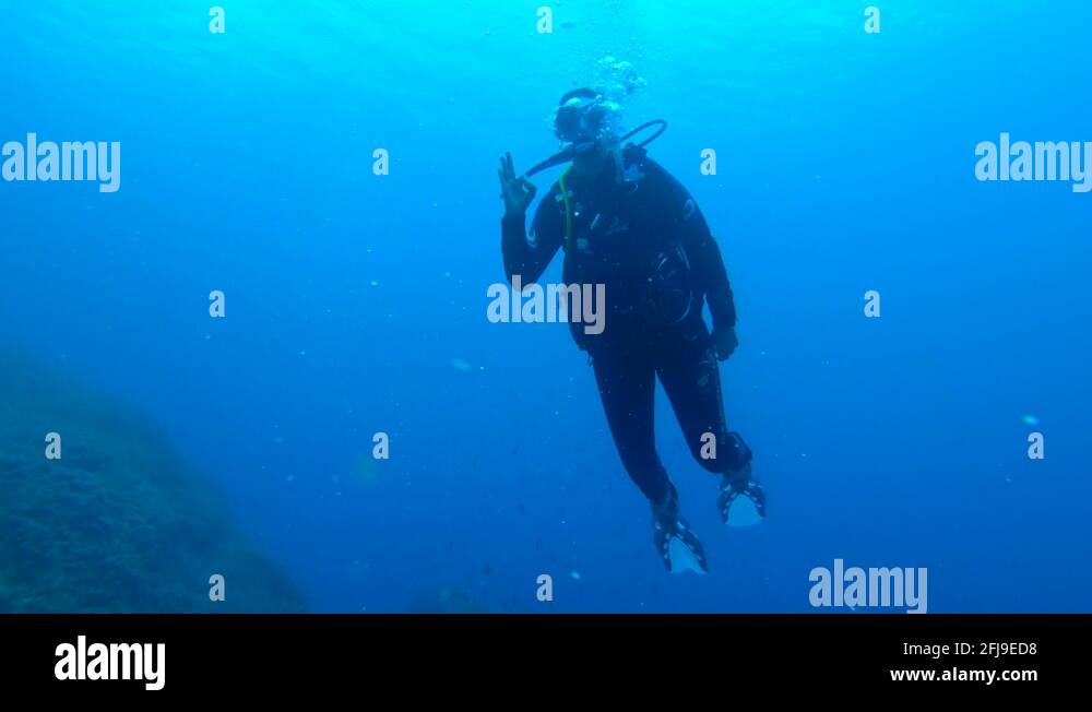 Scuba dive and ok sign Stock Videos & Footage - HD and 4K Video Clips ...