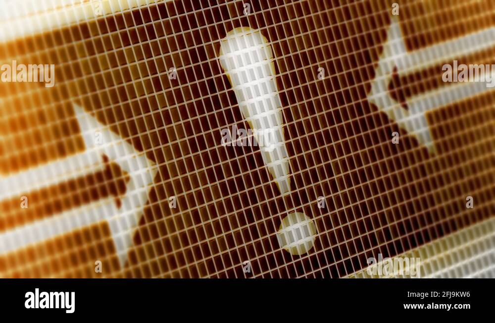 Attention icon on the Screen. 4K Resolution. Encoder Prores 4444 ...