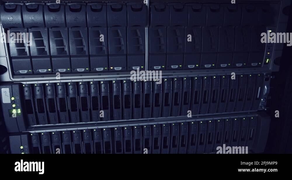 A large server room inside a cloud computing data center Stock Video ...