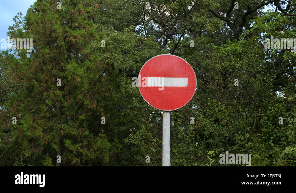 Round no entry sign Stock Videos & Footage - HD and 4K Video Clips - Alamy