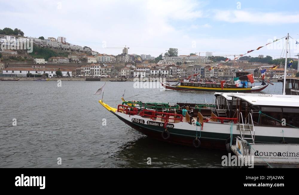 Douro Tourist River Boat Tours Porto Portugal Stock Video Footage - Alamy