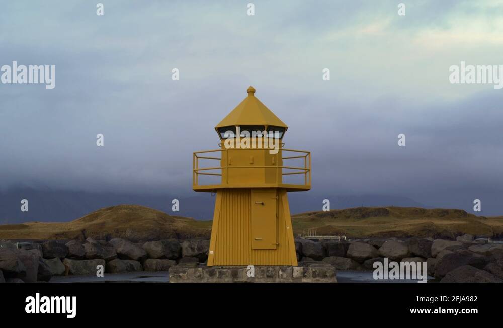 Yellow lighthouse iceland Stock Videos & Footage - HD and 4K Video ...