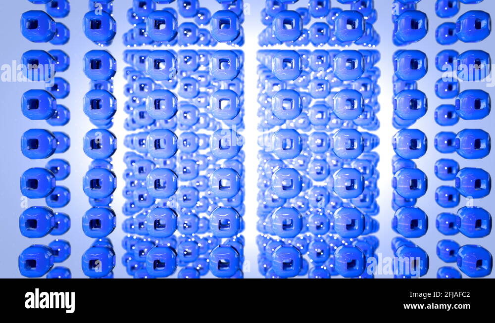 4k looped 3d animation with a shifting focus then back and forth, depth ...