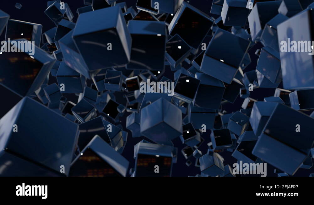 motion graphics 3d looped animation as dark background in 4k with ...