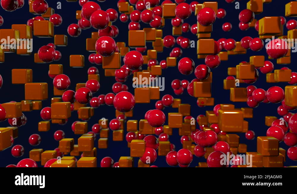 motion graphics 3d looped animation as geometric red background in 4k ...