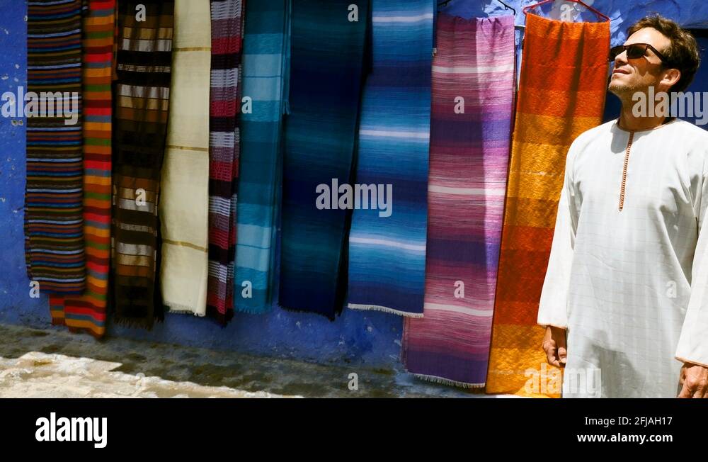 Colorful rugs in chefchaouen Stock Videos & Footage - HD and 4K Video ...