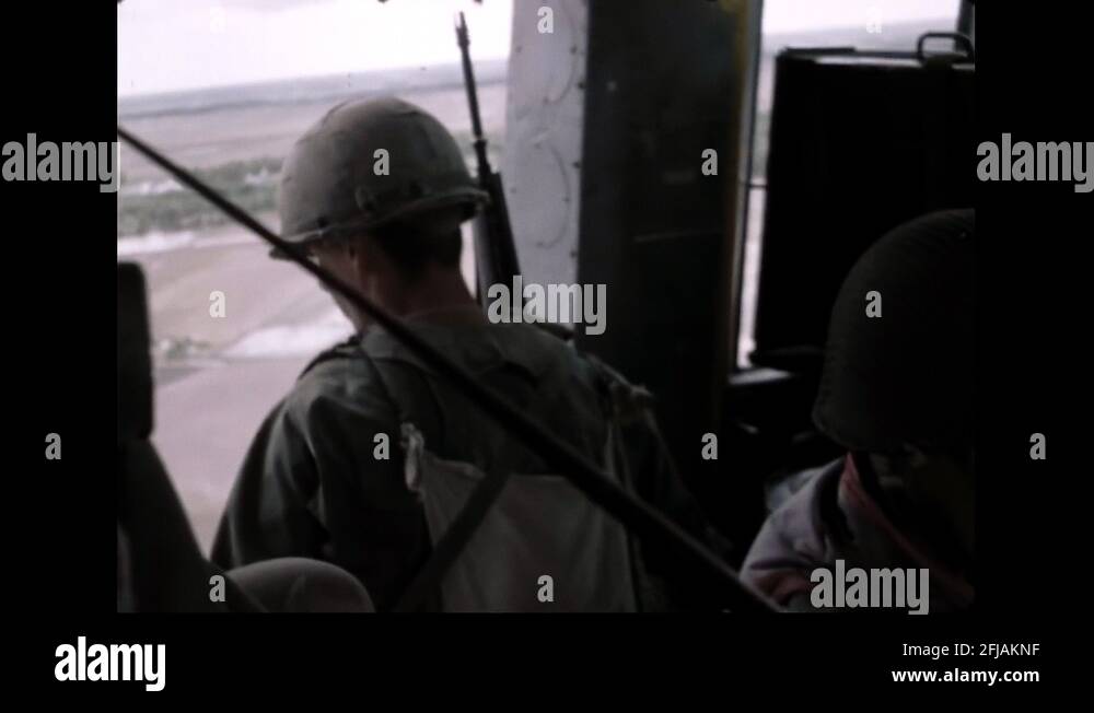 Young US Soldiers In Helicopter During Evacuation Flight Stock Video ...