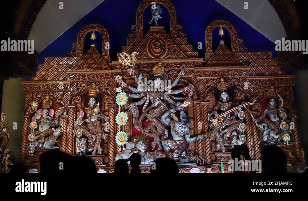 Beautiful idols and sculptures of Hindu Gods and Goddesses being Stock ...