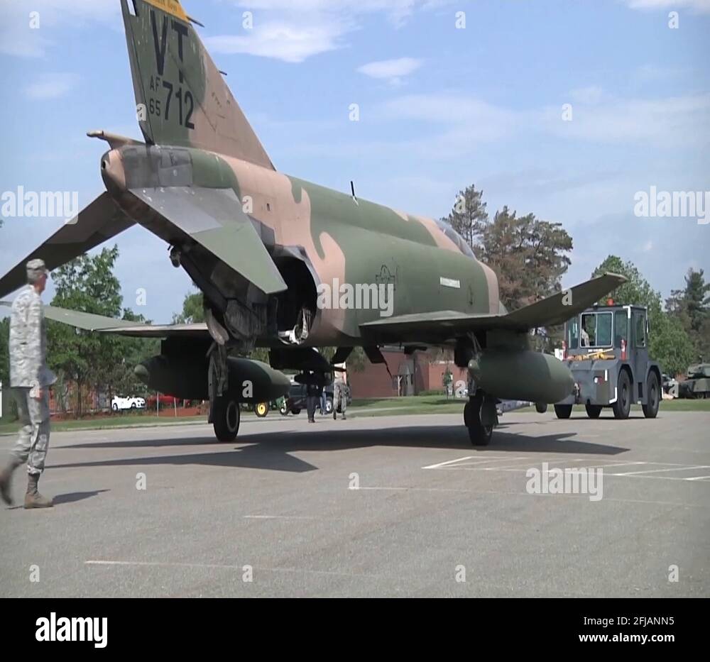 The F-4 Phantom Static Display Move to its final location - 2015 Stock ...