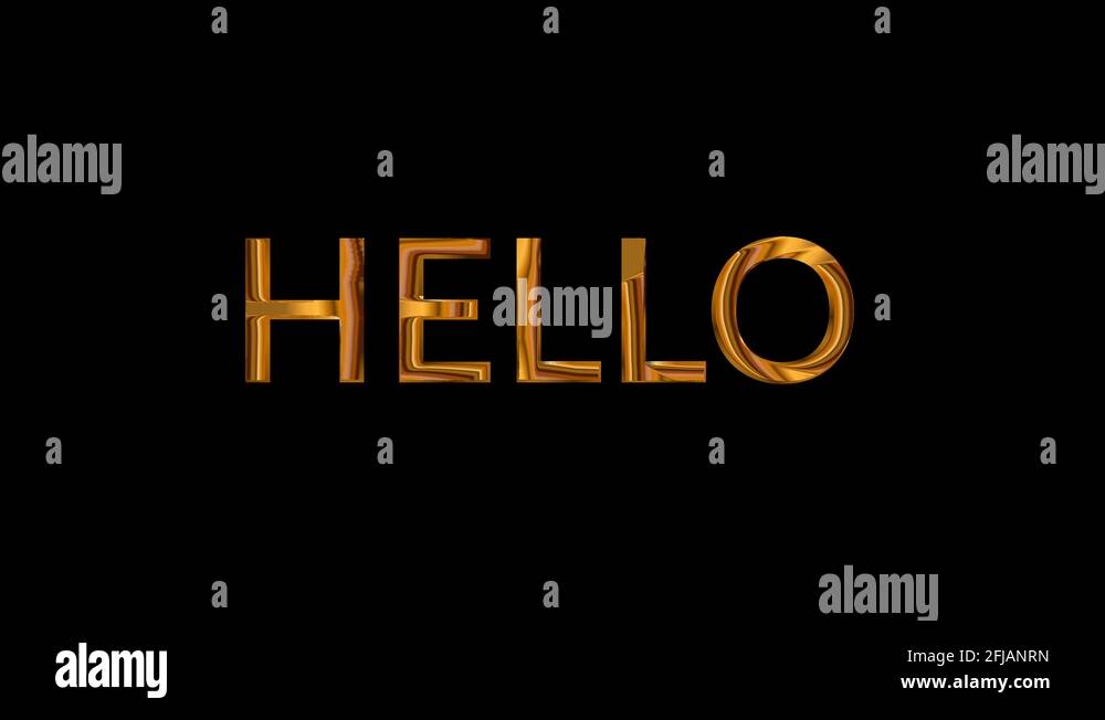 seamless loop HELLO text with liquid metallic animation Stock Video ...