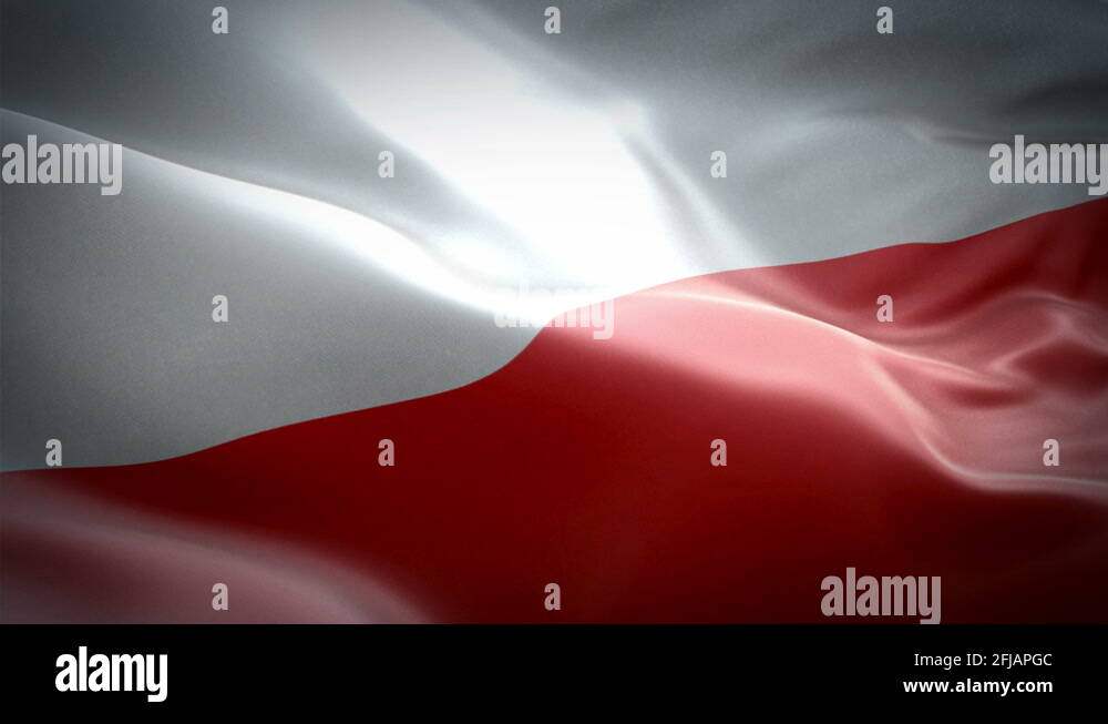 Polish flag waving in wind video footage Full HD. Realistic Polish Flag ...