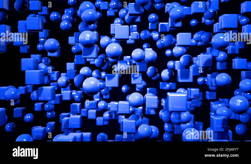 motion graphics 3d looped animation as geometric blue background in 4k ...