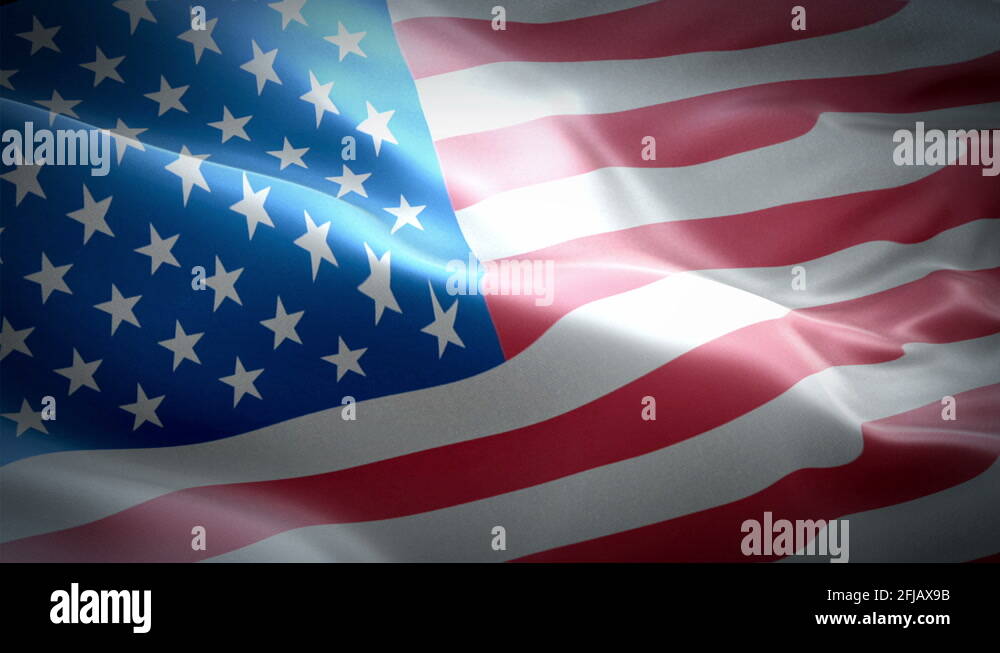 American flag video. 3d United States waving flag video. Sign of USA ...