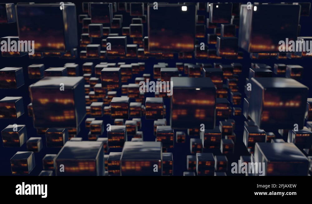 motion graphics 3d looped animation as dark background in 4k with ...