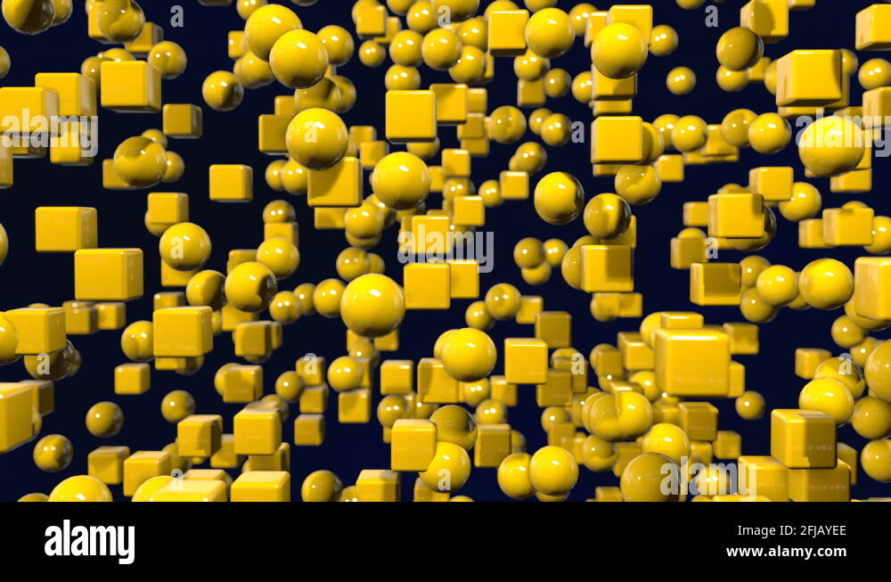 motion graphics 3d looped animation as geometric yellow background in ...