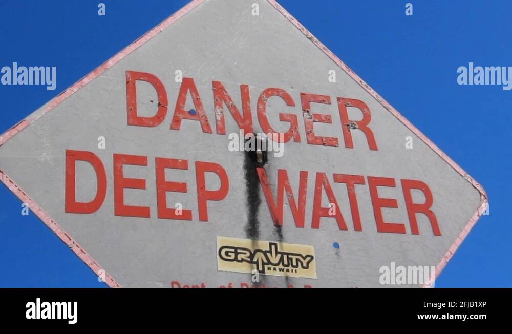 Danger deep water warning sign Stock Videos & Footage - HD and 4K Video ...