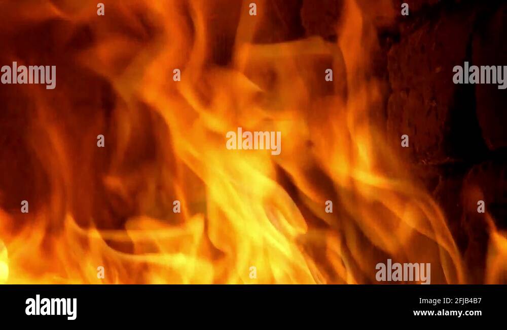 fire burning flaming space rocks wall fire flame background Stock Video ...