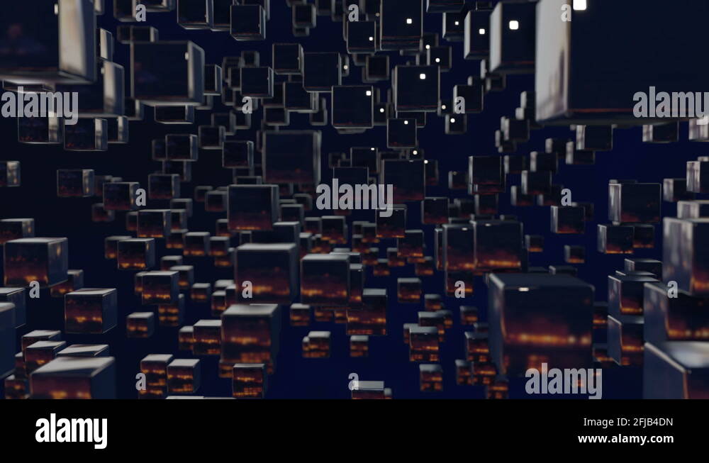 motion graphics 3d looped animation as dark background in 4k with ...