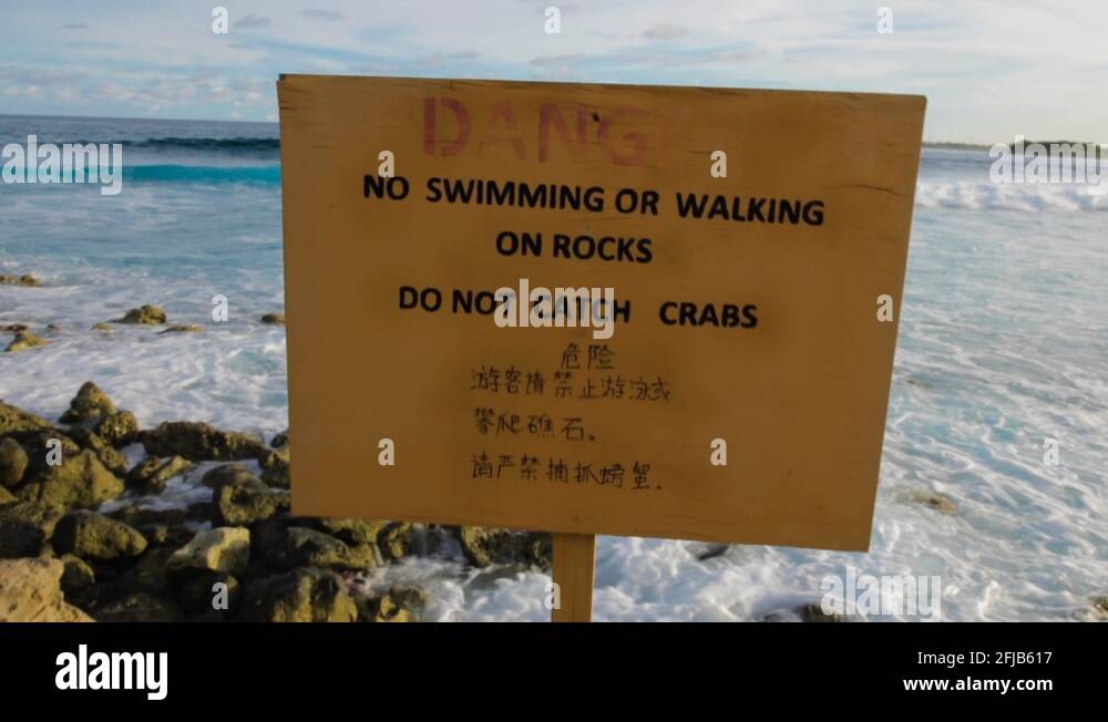 Water pollution sign at beach Stock Videos & Footage - HD and 4K Video ...
