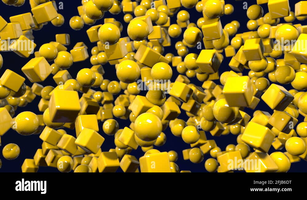 motion graphics 3d looped animation as geometric yellow background in ...
