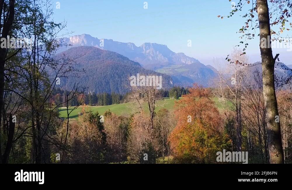 View through the big window, Hitlers Berghof, Obersalzberg ...