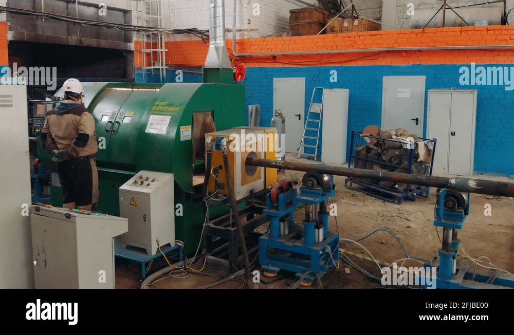 Hardbanding welding process close-up. drill pipe manufacturing process ...