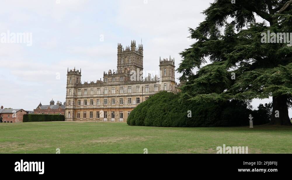 Highclere Castle historic manor house England tourism 4K Stock Video ...
