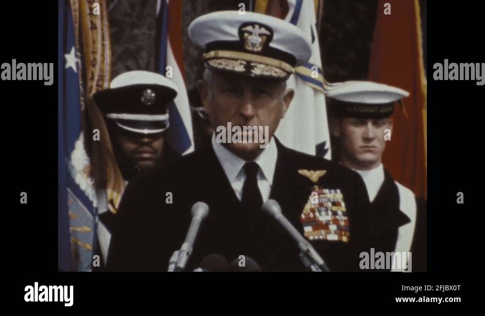 USN Chairman, Joint Chiefs of Staff Admiral Thomas H. Moorer makes ...
