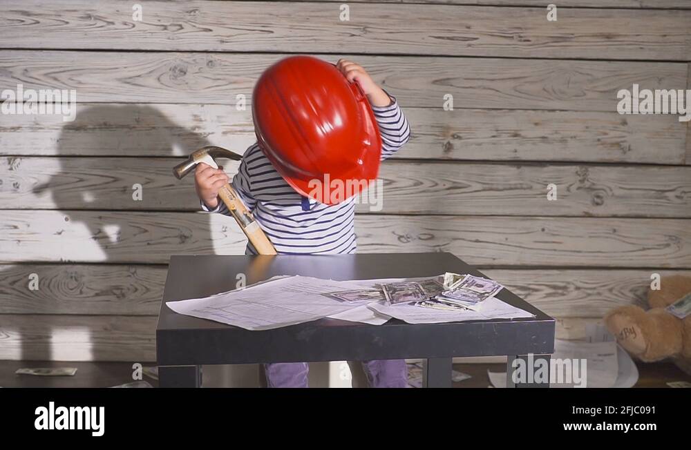 Cute Boy Constructor In Working Clothes and Helme. boy engineer working ...