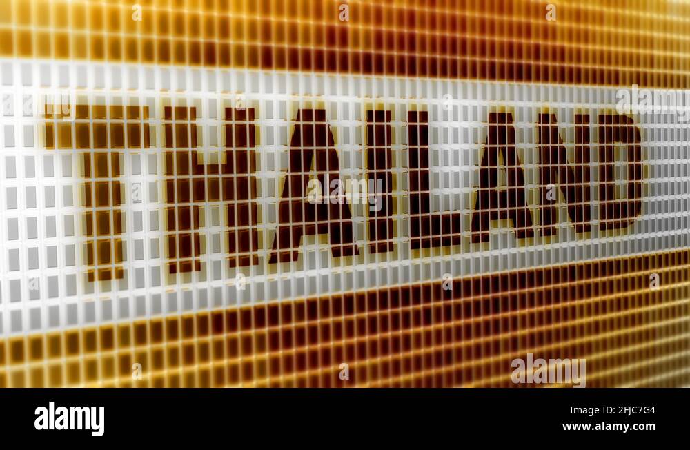 "Thailand" on the Screen. 4K Resolution. Encoder Prores 4444. Looping ...