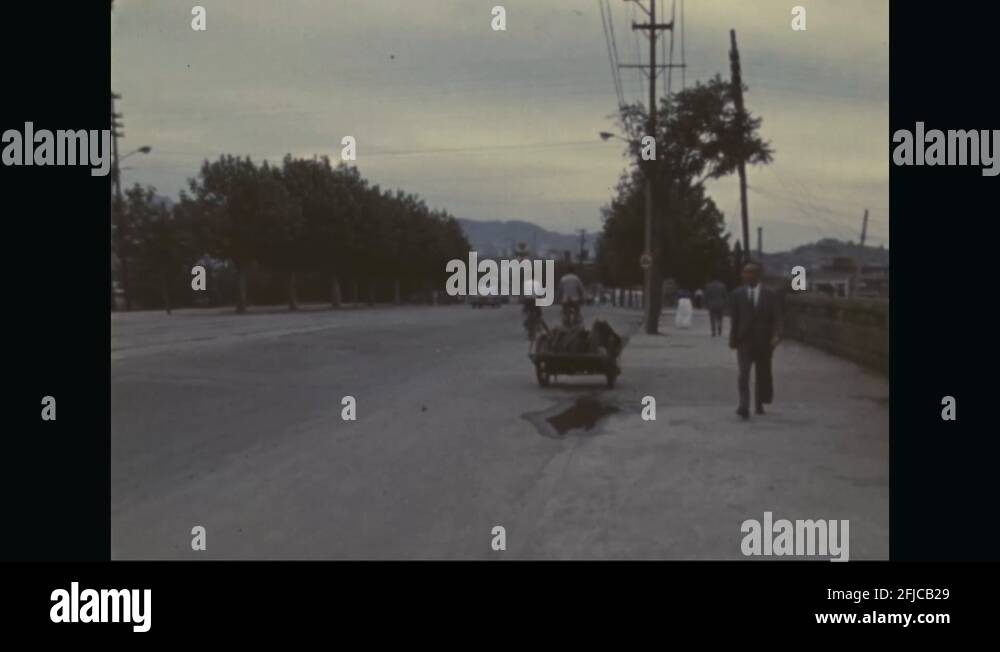 Scenes of pedestrian path and roadway route at National Route l - 1970 ...
