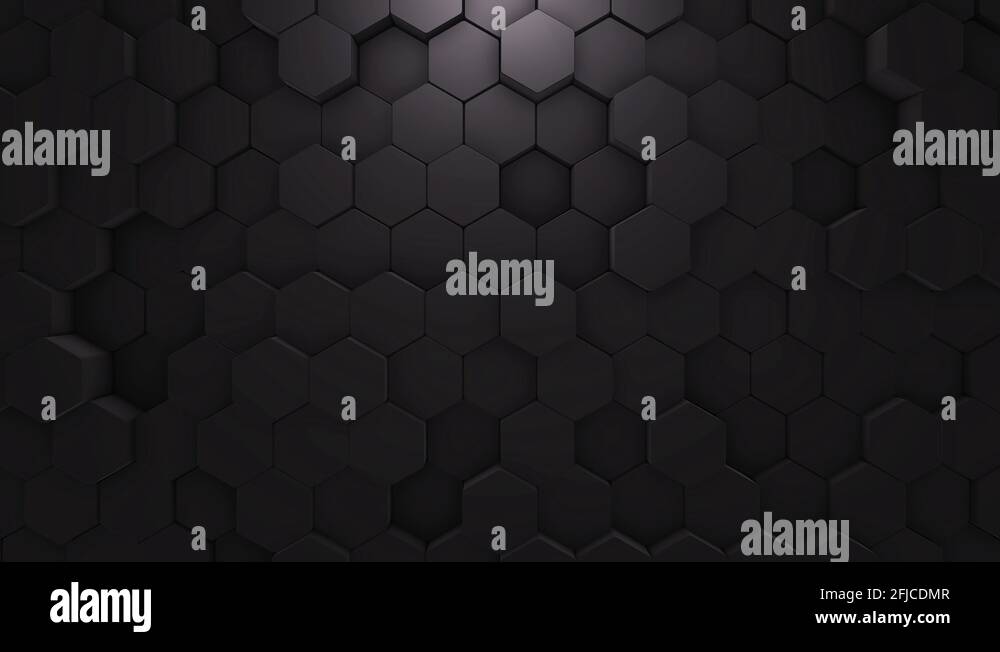 Abstract Hexagon Geometric Intro. Animated Surface Loop footage. Dark hexagonal Stock Video ...