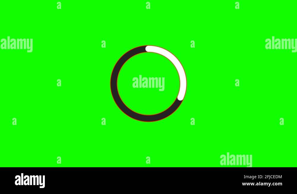 Software program loading in a circle on the green screen of the device ...