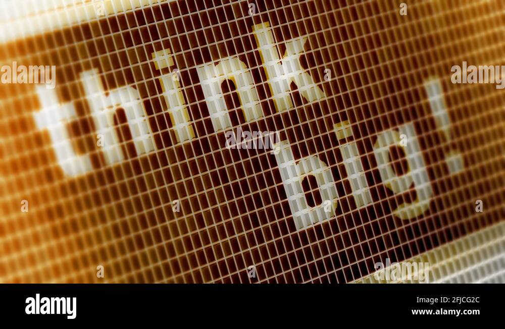 "think big!" on the Screen. 4K Resolution. Encoder Prores 4444. Looping ...