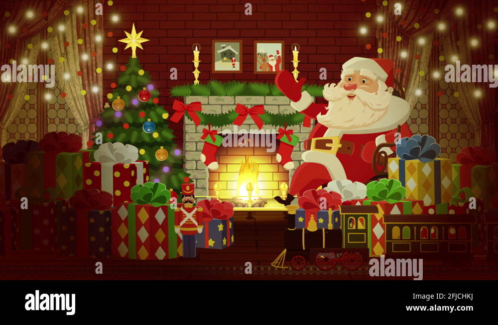 Santa vector cartoon Stock Videos & Footage - HD and 4K Video Clips - Alamy