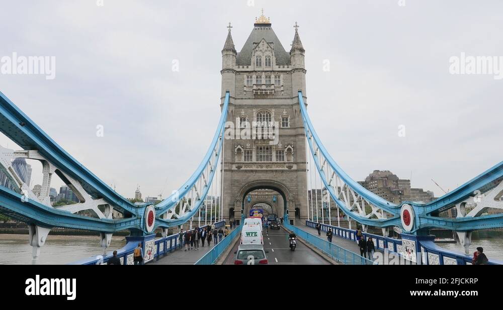 London England driving Tower Bridge POV from bus 4K Stock Video Footage ...
