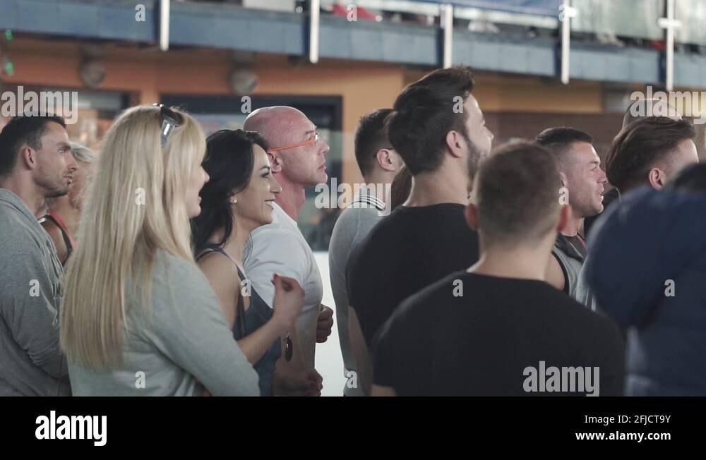 Live audience crowd reacting with excitement to a model show event in ...