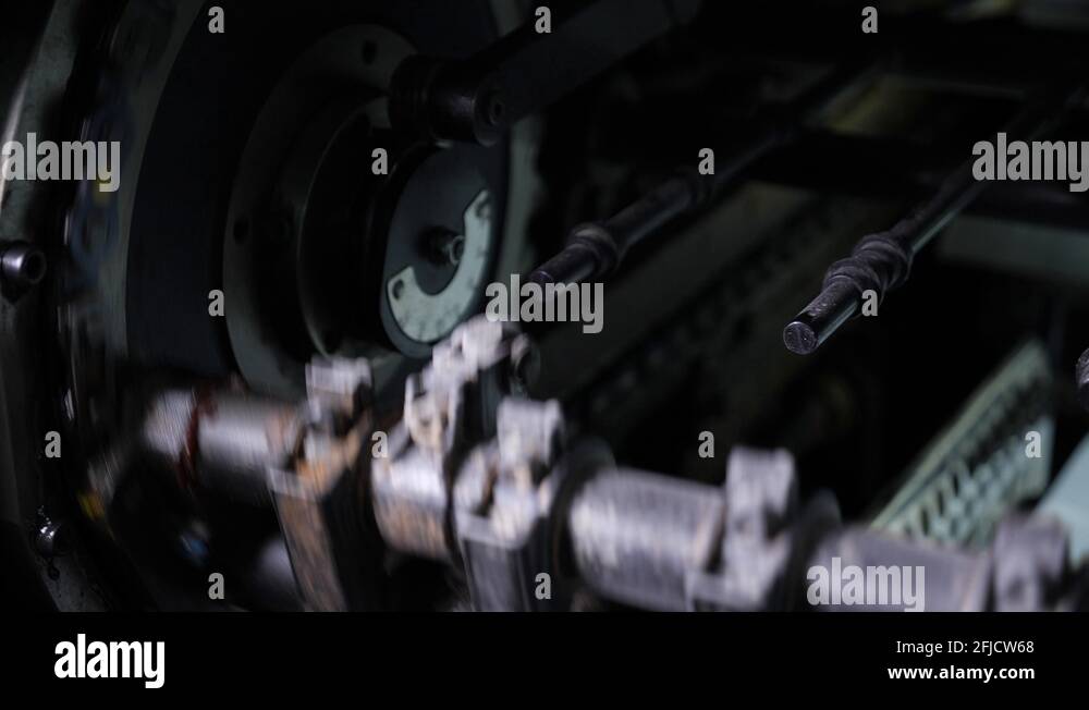 Rotation mechanism in offset printing machine Stock Video Footage - Alamy