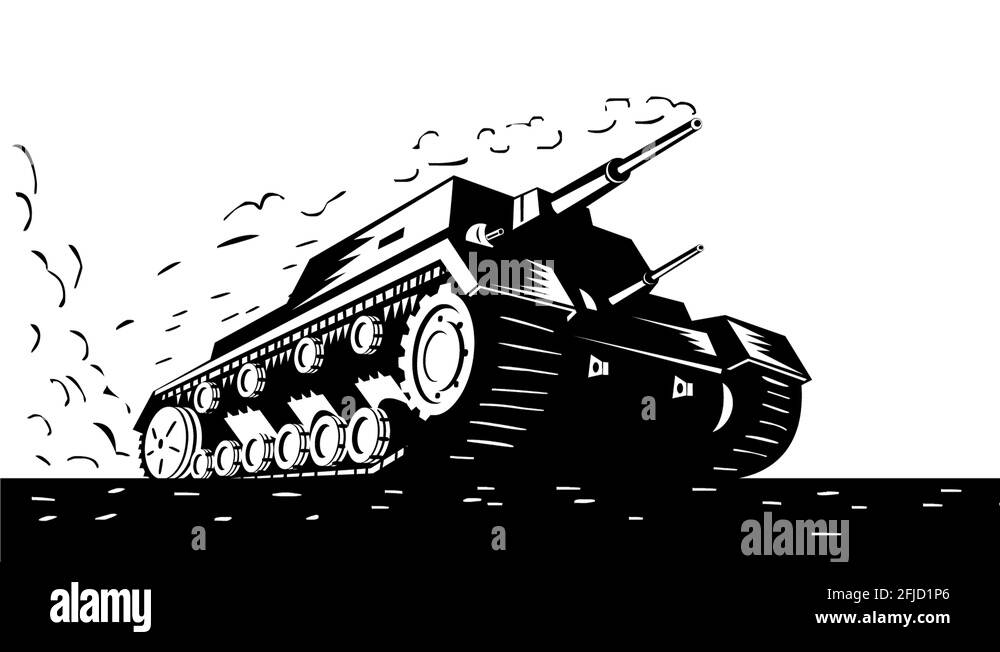 World War Two Battle Tank Speeding 2D Animation Stock Video Footage - Alamy