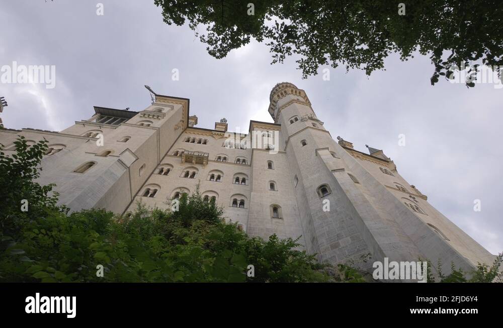 Impregnable walls of Neuschwanstein Castle Stock Video Footage - Alamy