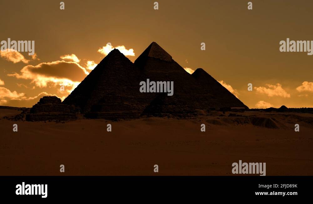 Egyptian pyramids silhouettes Stock Videos & Footage - HD and 4K Video ...