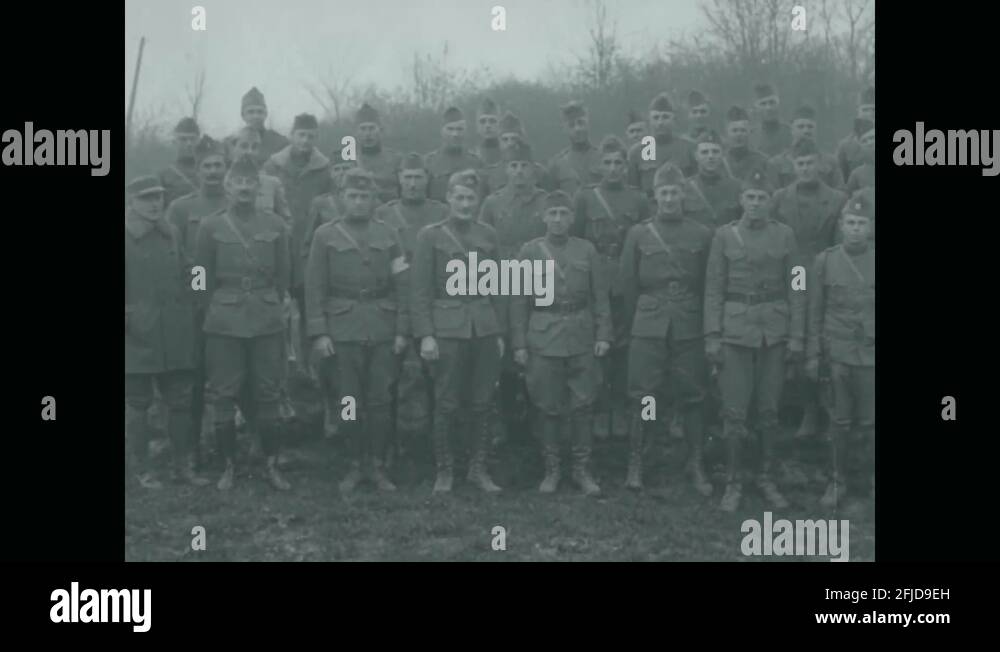 Scene of officers of the 16th infantry division at the headquarter ...