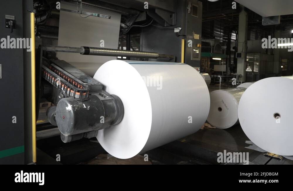 Paper production machine. Processing of secondary resources. Paper ...