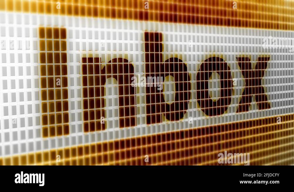 "Inbox" on the Screen. 4K Resolution. Encoder Prores 4444. Looping ...