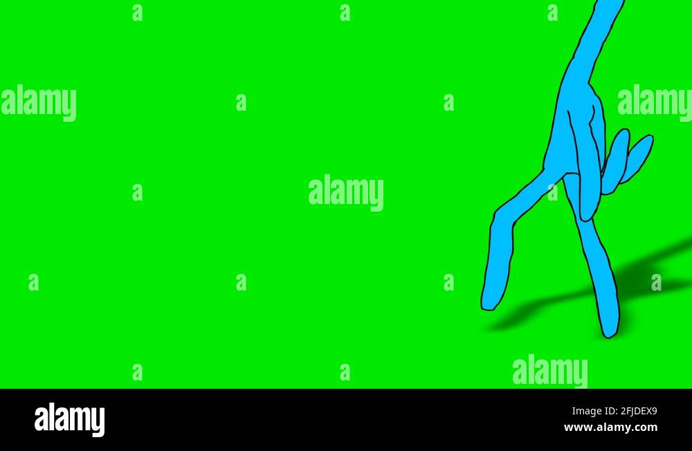 Cartoon hand walking Stock Video Footage - Alamy