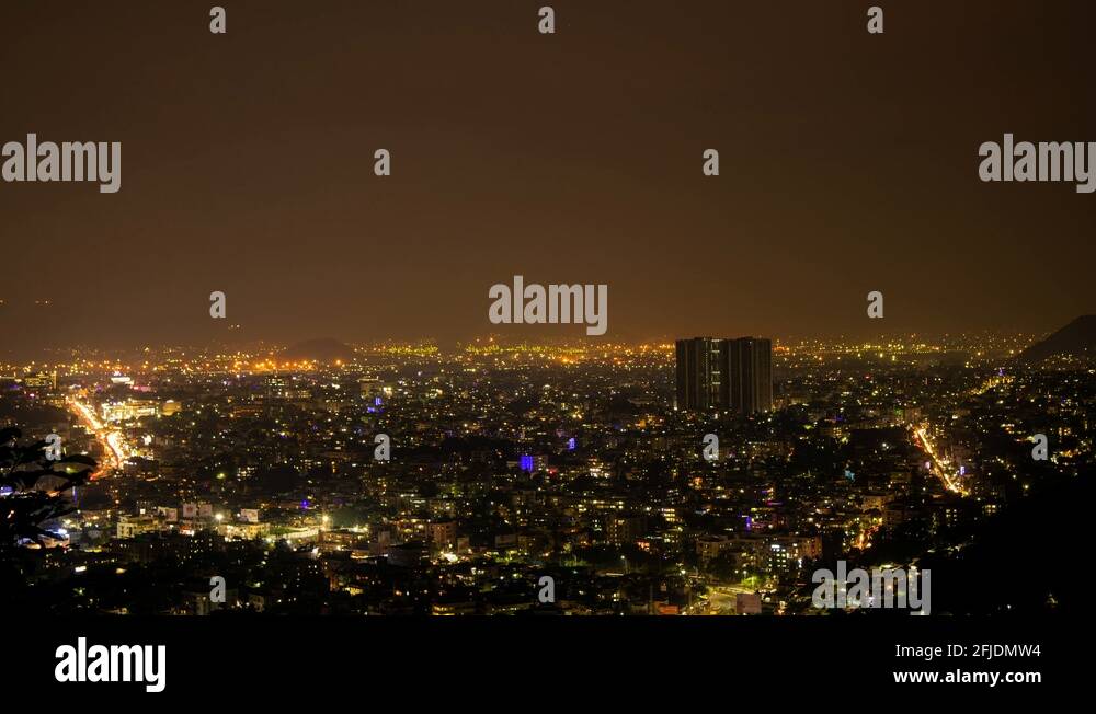 night city top view lights roads Stock Video Footage - Alamy