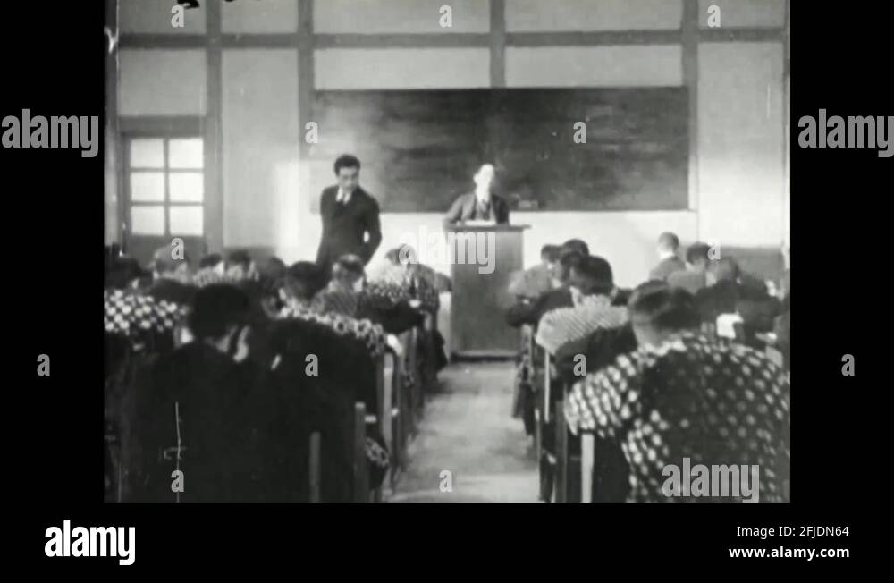 WW2 Japan - Childs sit in a classroom Stock Video Footage - Alamy